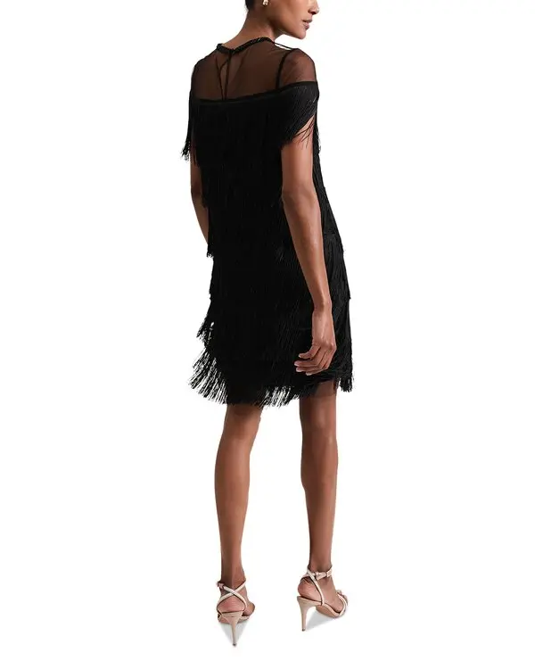 PHASE EIGHT Viola Fringe Mini Dress
