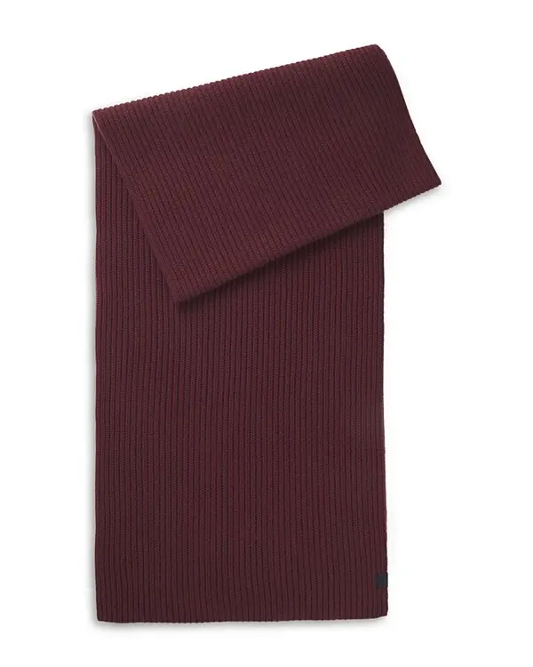 Hugo Boss Hero Ribbed Scarf - Dark Red