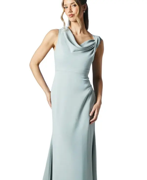 coast sage green dress Tina Holly Couture TE003 Sage Green Satin Silky Formal Dress Green / 8 AUS