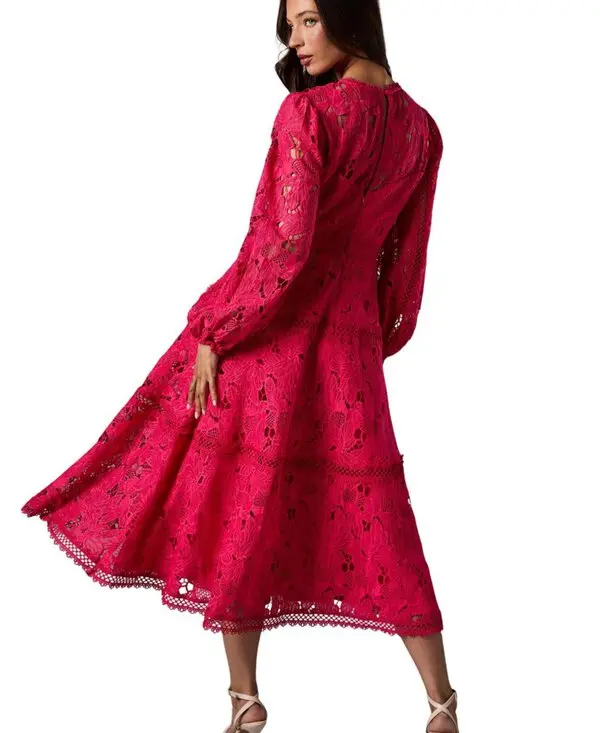 Coast Lace Panelled Long Sleeve Dress