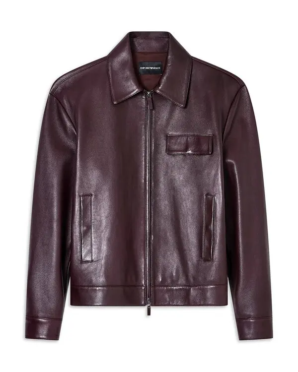 Emporio Armani Leather Zip-up Jacket