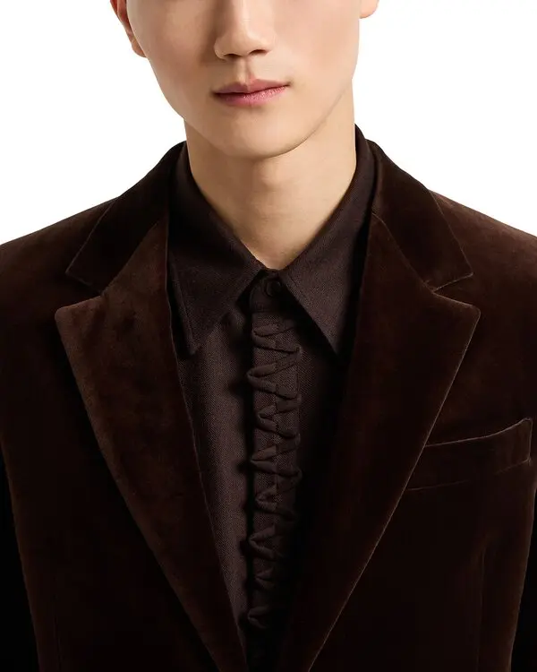 Emporio Armani Regular Fit Velvet Blazer