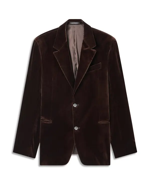 Emporio Armani Regular Fit Velvet Blazer