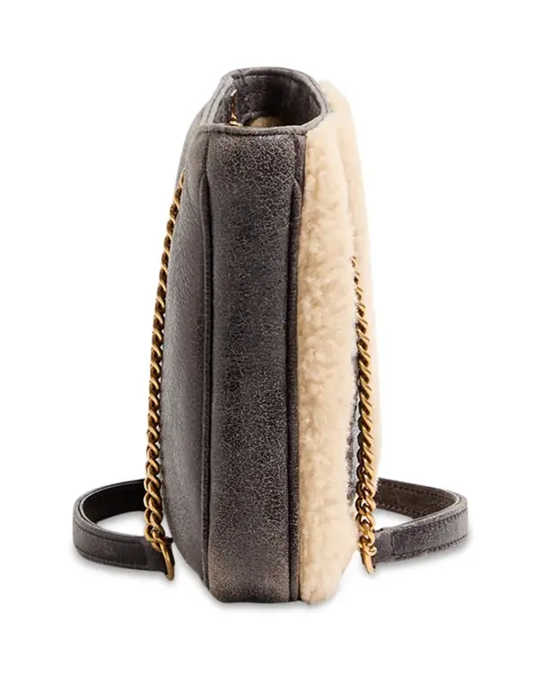 Valentino Garavani Viva Superstar Small Shearling Shopping Shoulder Bag