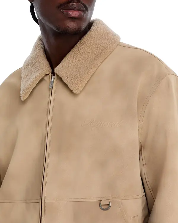REPRESENT Faux Shearling Jacket - Cafe