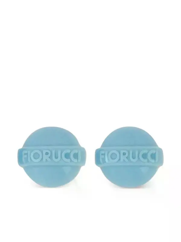 Fiorucci Logo Clip-on Earrings - Blue