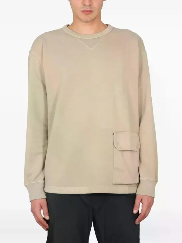TEN C Pocket-detail Crewneck Sweatshirt