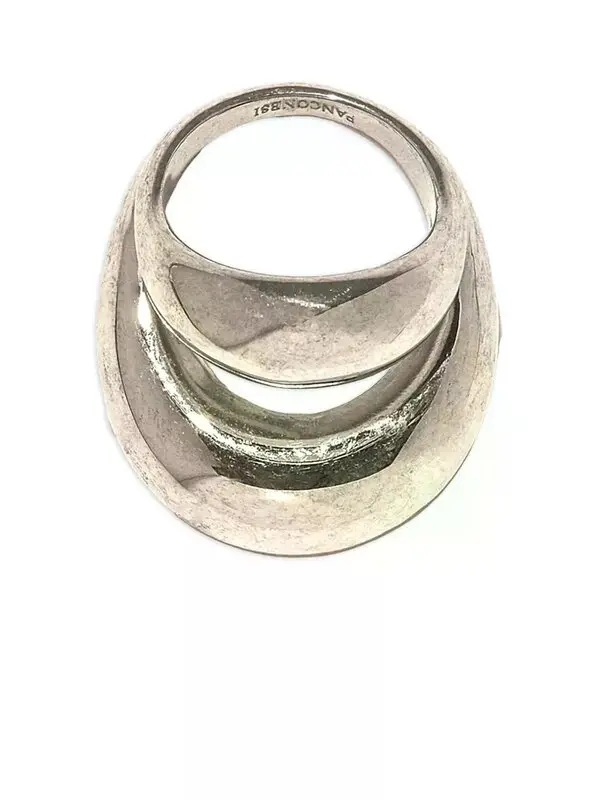 PANCONESI Double Blow Up Ring - Silver