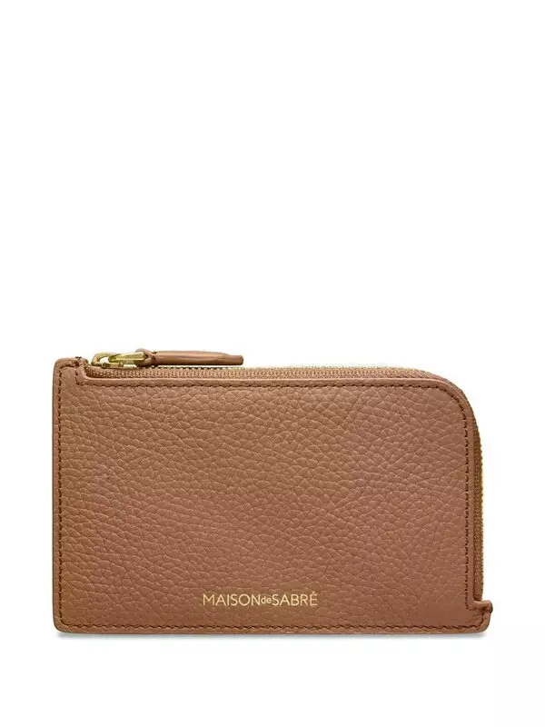 MAISON DE SABRE Zip Leather Cardholder - Brown