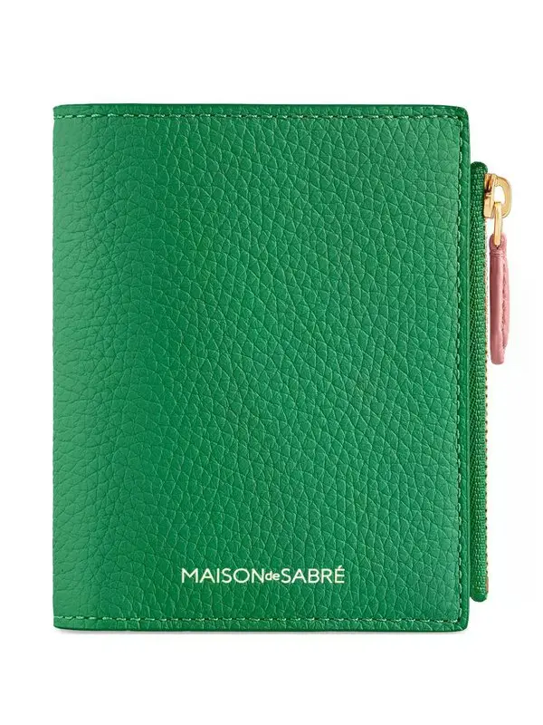MAISON DE SABRE Small Leather Bifold Wallet - Green