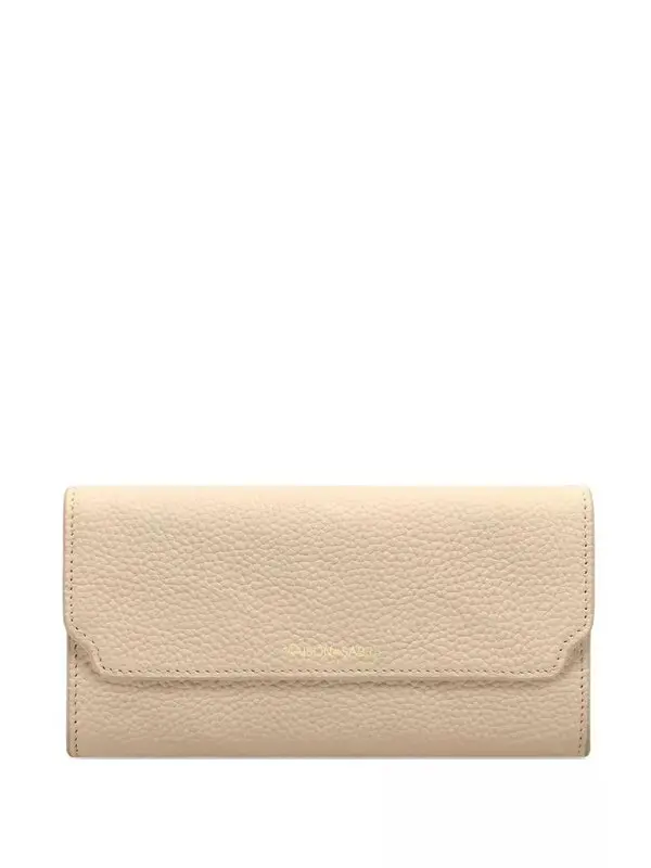 MAISON DE SABRE Flap Zip Leather Wallet - Neutrals