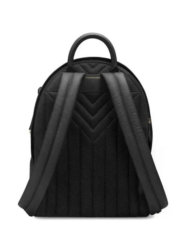 MAISON DE SABRE Leather Zip Backpack - Black