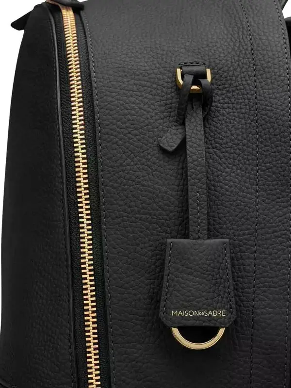 MAISON DE SABRE Leather Zip Backpack - Black