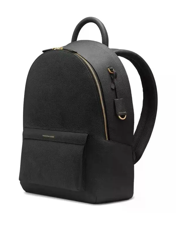 MAISON DE SABRE Leather Zip Backpack - Black