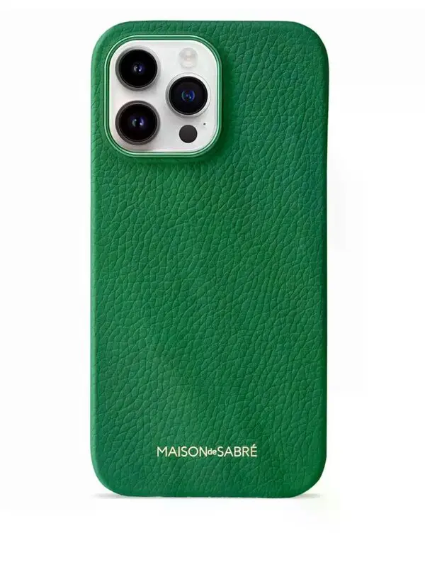 MAISON DE SABRE Leather Iphone 14 Pro Max Case - Green