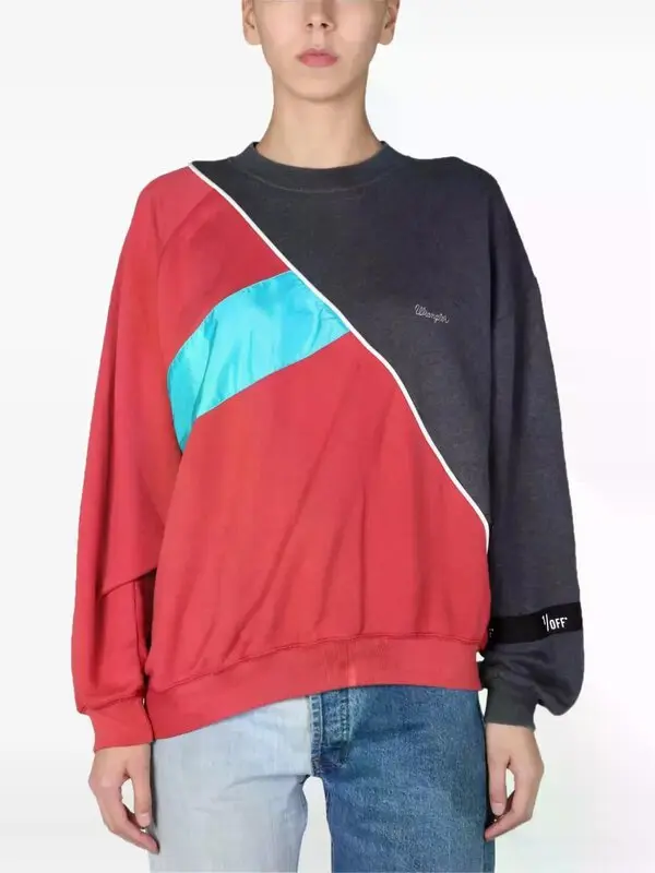 1/OFF Colourblock Sweatshirt - Red