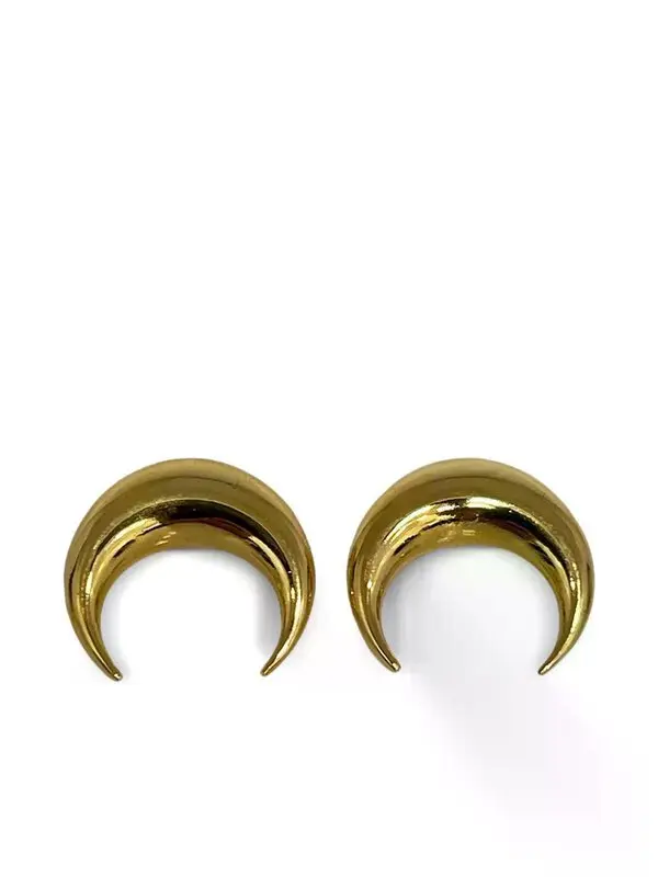 MARINE SERRE Moon Stud Earrings - Gold