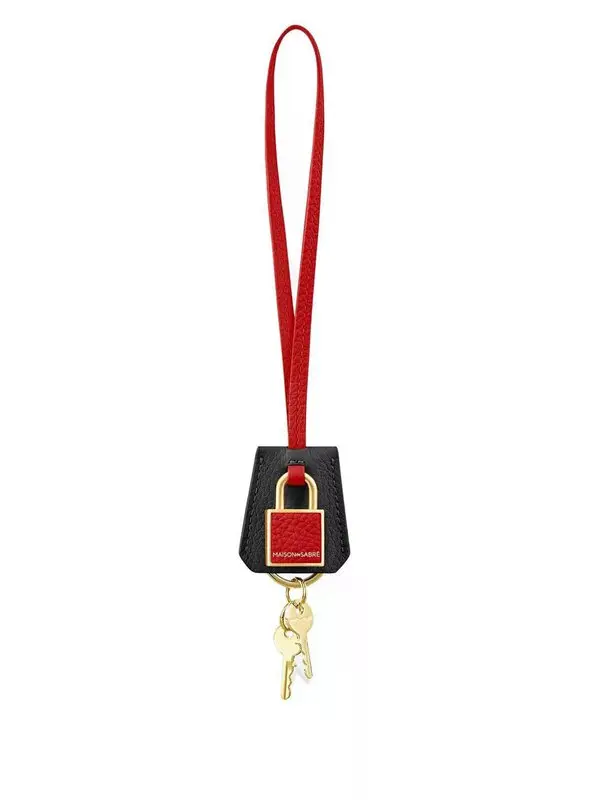 MAISON DE SABRE Padloc Leather Charm - Black