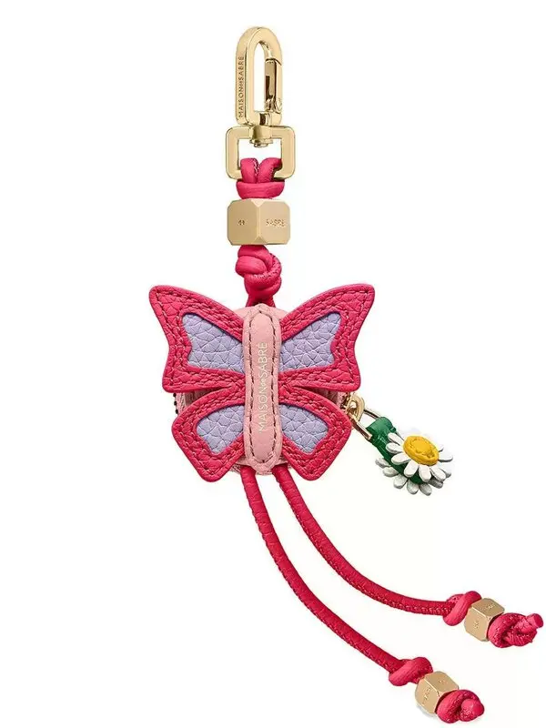 MAISON DE SABRE Butterfly Tassel Charm - Pink
