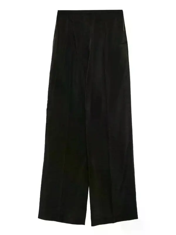 OCCLEUS Wide Leg Silk Pants