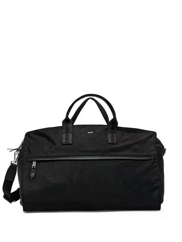Hugo Boss Logo-detail Zipped Duffle Bag - Black