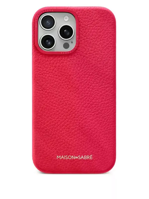 MAISON DE SABRE Leather Iphone 16 Pro Max Case - Pink