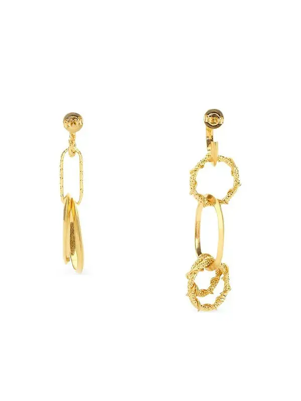 Dsquared2 Textured-circle Drop Earrings