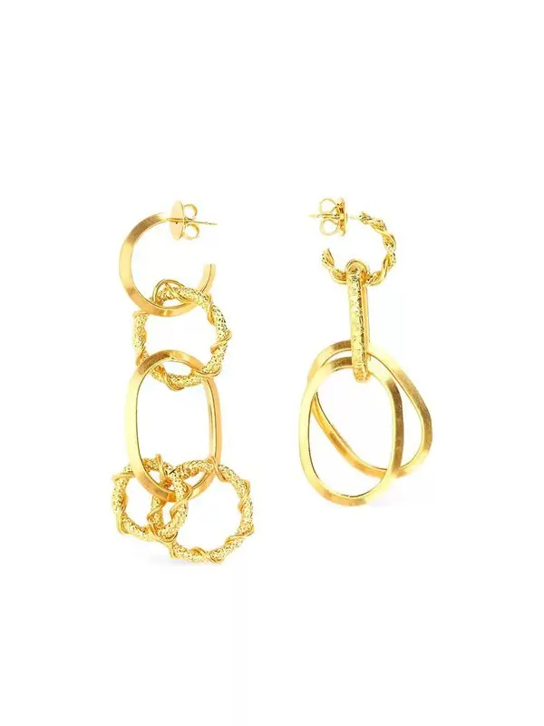 Dsquared2 Textured-circle Drop Earrings