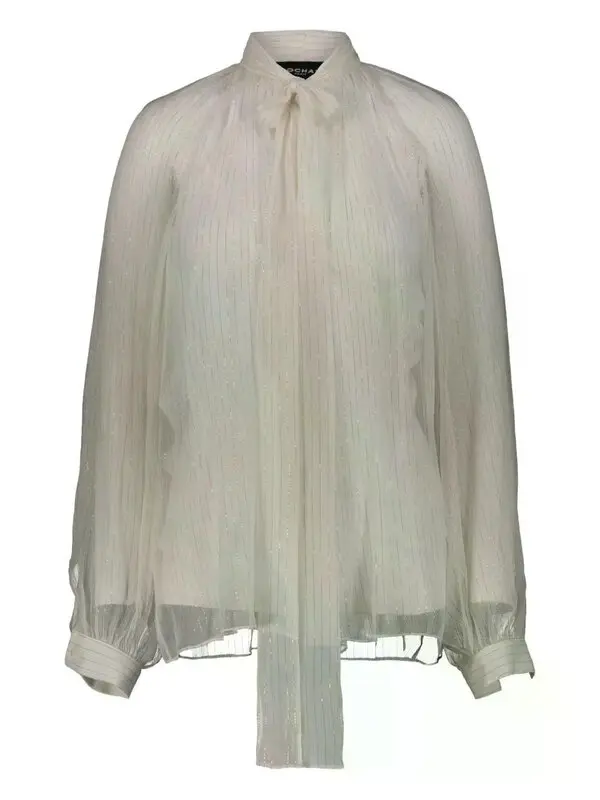 Rochas Striped Chiffon Shirt