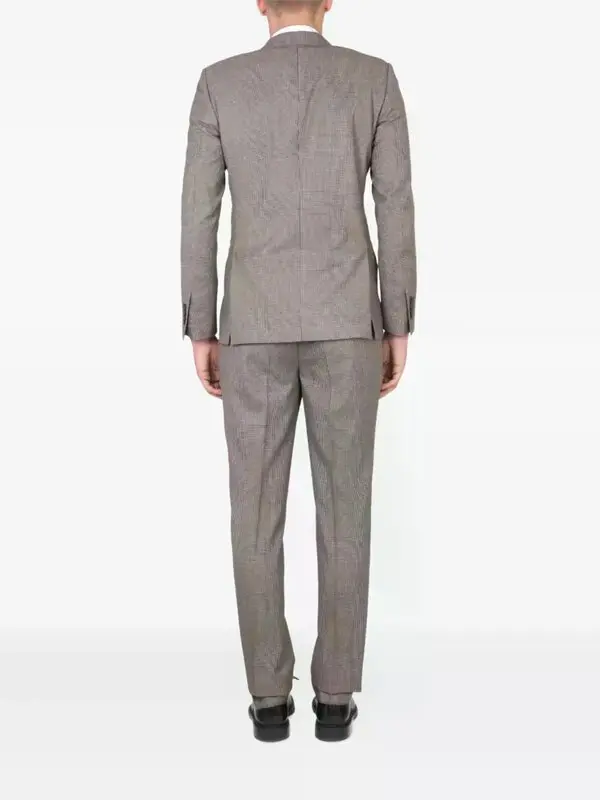 LARDINI Double-breasted Checked-pattern Suit