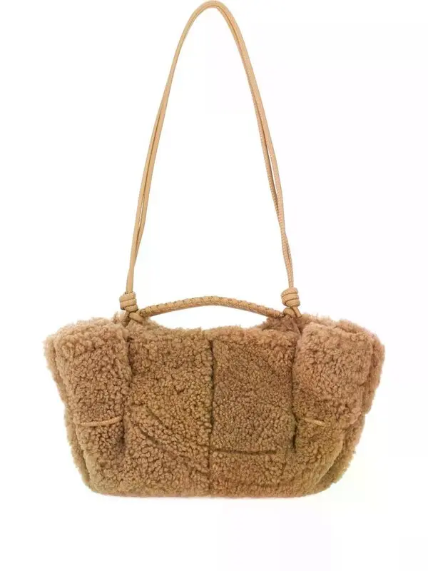 Hereu Shearling Shoulder Bag - Neutrals
