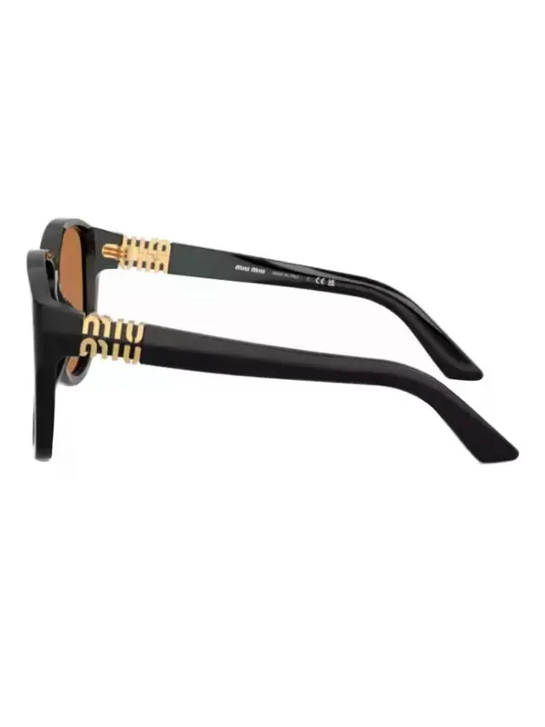 Miu Miu Geometric Sunglasses With Logo