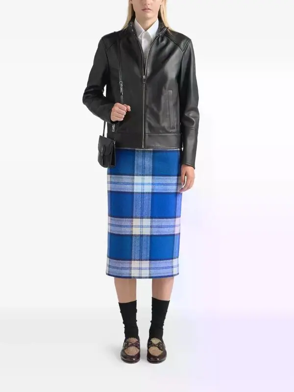 Bally Check-motif Midi Skirt
