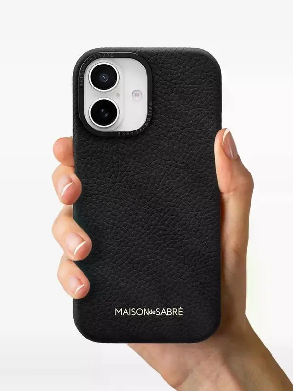 MAISON DE SABRE Leather Phone Case - Black