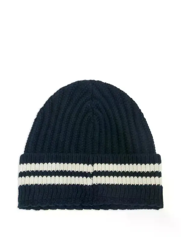 Bally Logo-patch Striped Beanie
