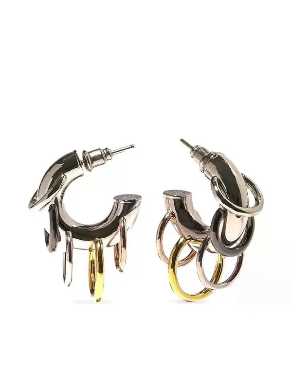 PANCONESI Pierced Hoop Earrings - Silver