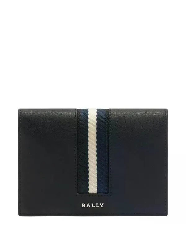 Bally Ribbon Leather Passport Case - Black