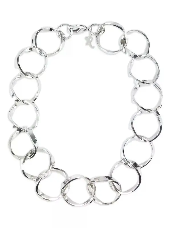 Raf Simons Twisted Link Necklace - Silver