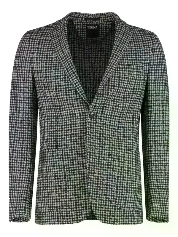 Zegna Checked Single-breasted Blazer