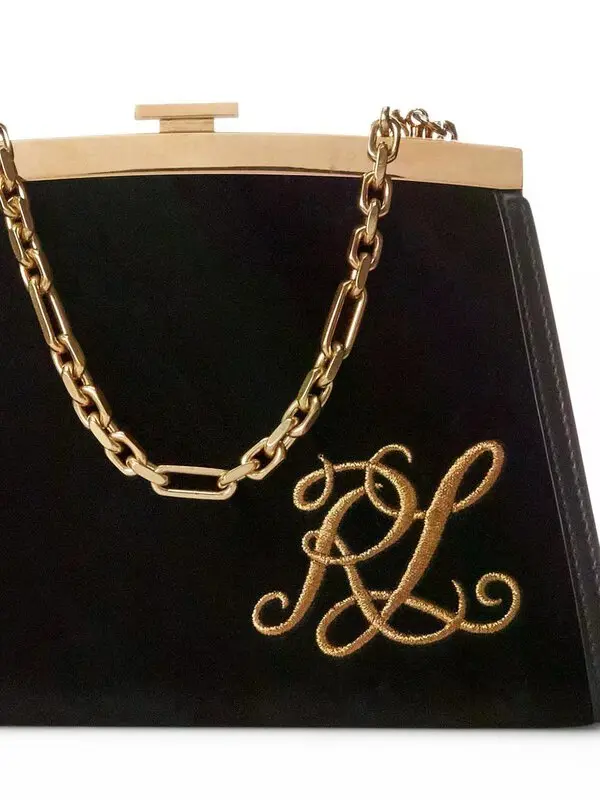 Ralph Lauren Embroidered Chain-strap Bag