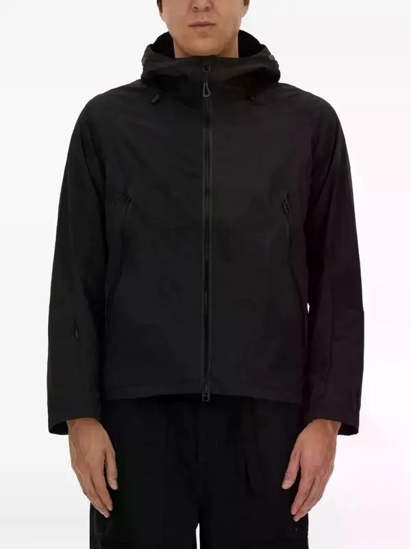 JG1 Zip-fastening Hooded Jacket - Black