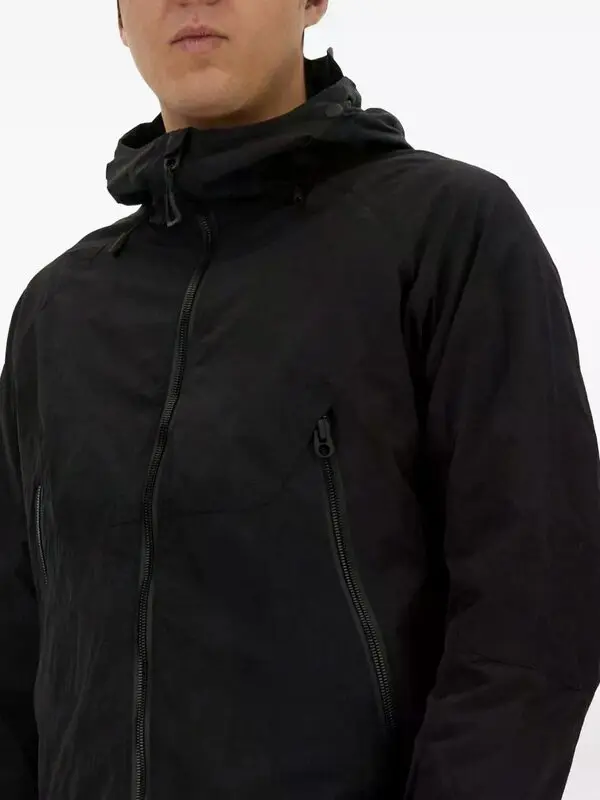JG1 Zip-fastening Hooded Jacket - Black