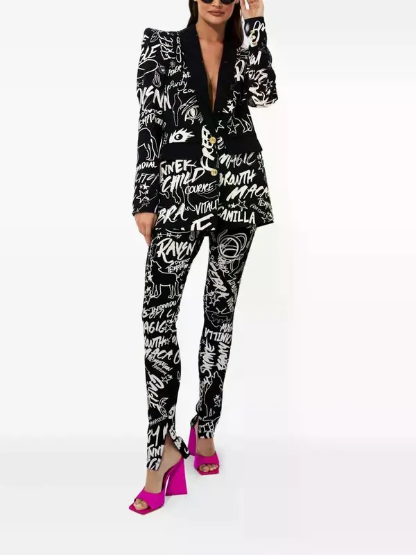 Camilla Spirit Scribble Printed Blazer