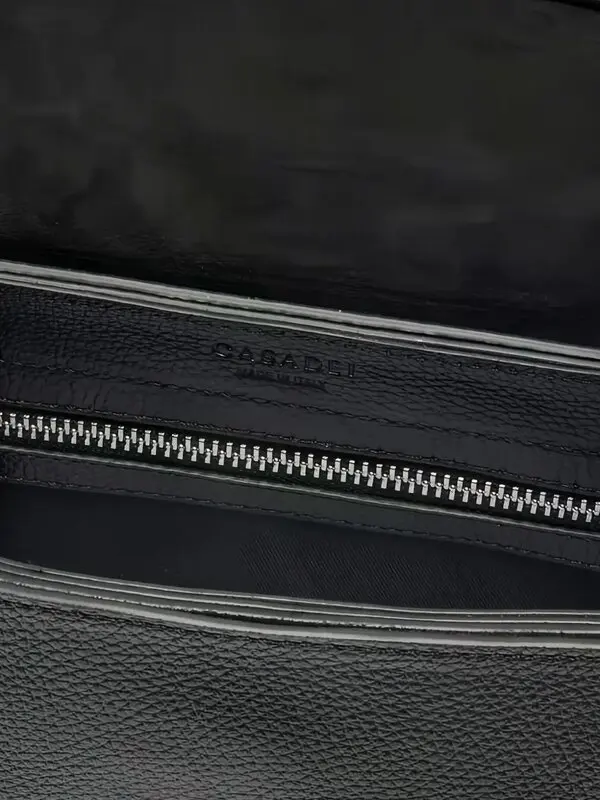 Casadei Brera Embossed-logo Flap Bag