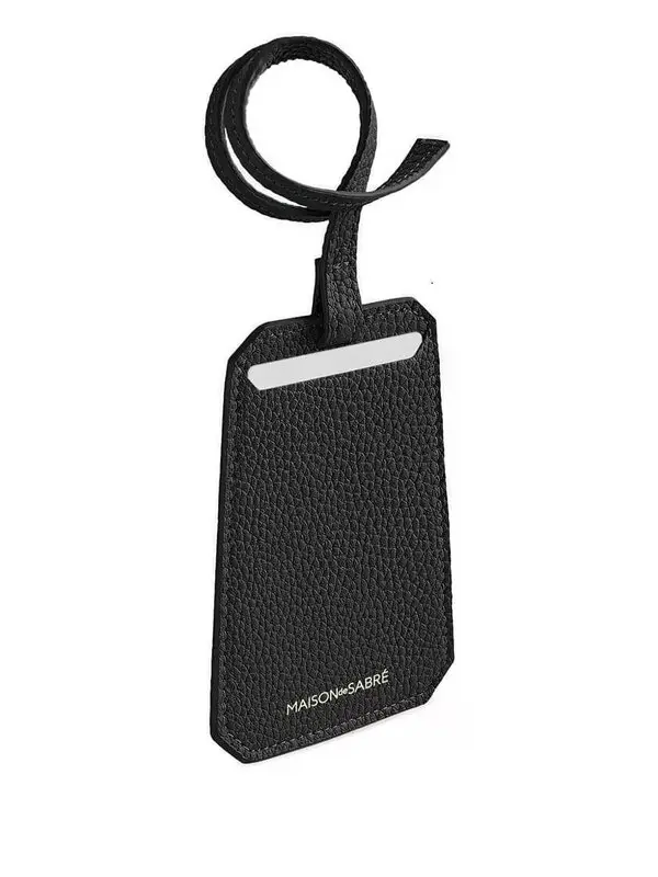 MAISON DE SABRE Leather Luggage Tag - Black