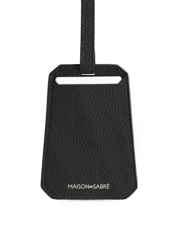 MAISON DE SABRE Leather Luggage Tag - Black