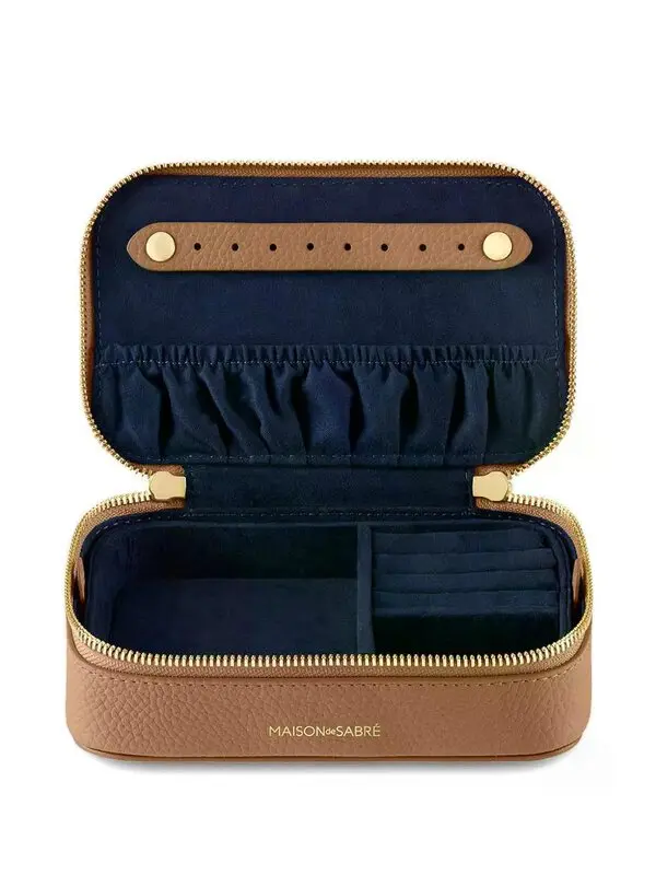 MAISON DE SABRE Leather Jewellery Case - Neutrals