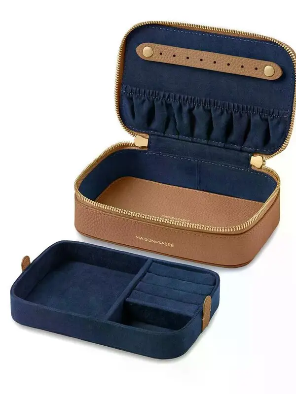 MAISON DE SABRE Leather Jewellery Case - Neutrals