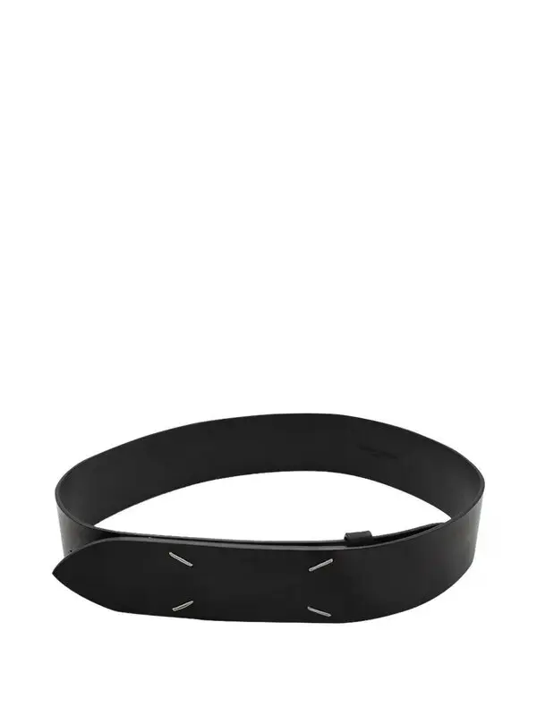 MAISON MARGIELA Adjustable Stitch Leather Belt - Black