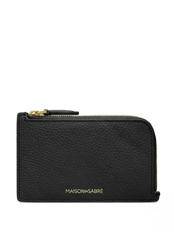 MAISON DE SABRE Zip Leather Cardholder - Black
